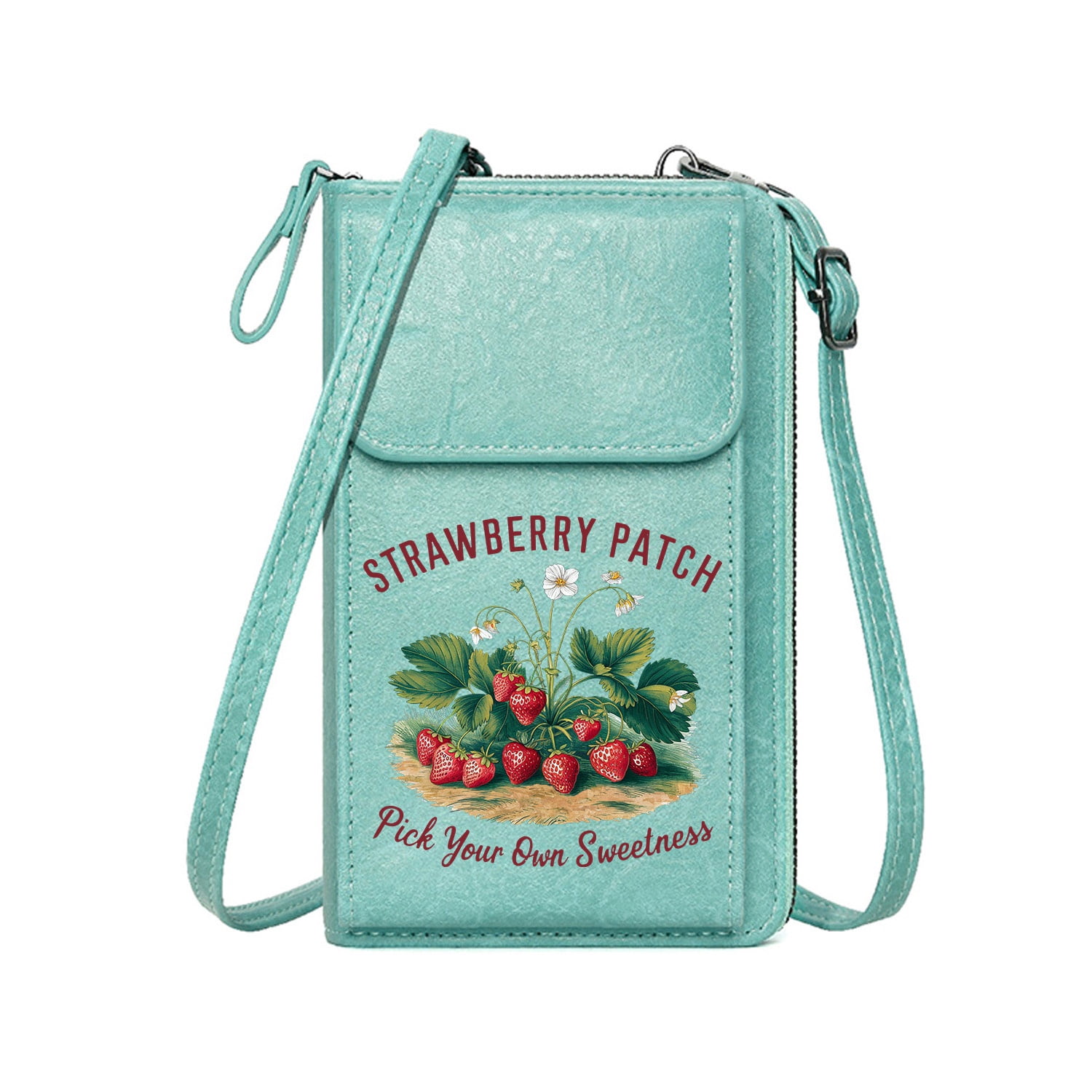 Casual Women Small Crossbody Leaf Print Crossbody Phone Bag With ...