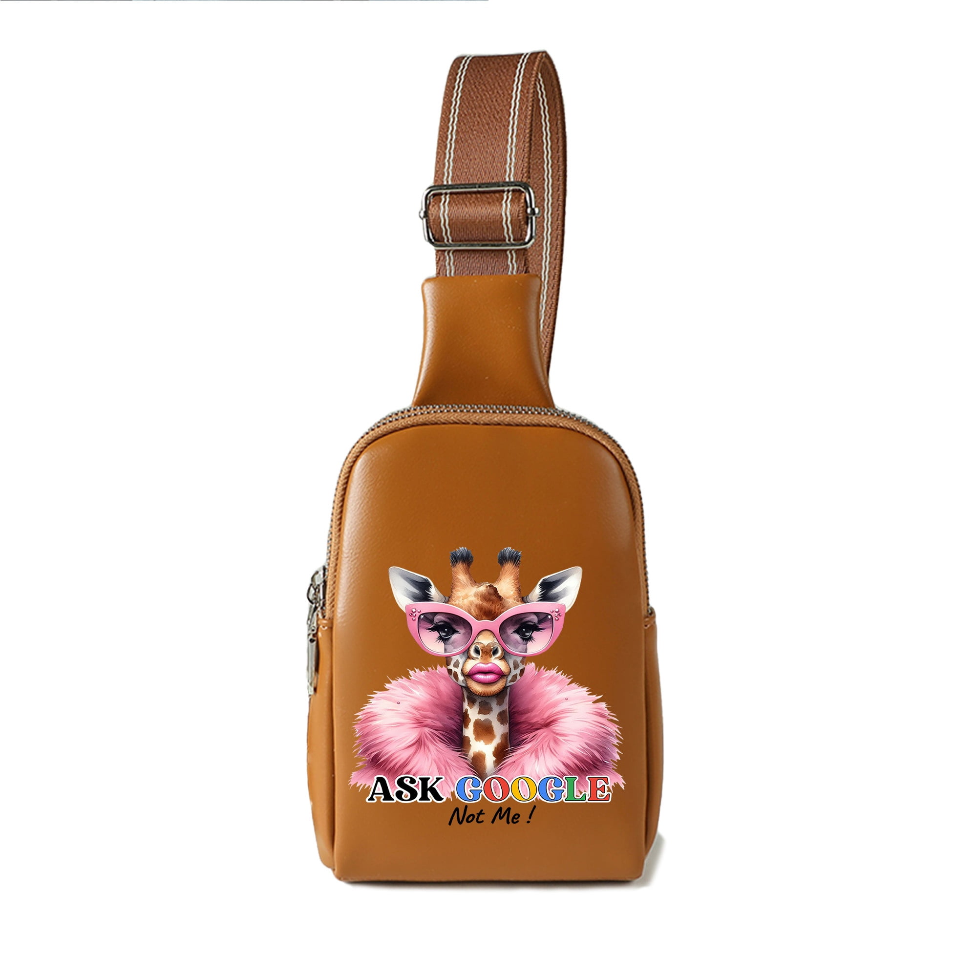 Casual Women Small Waist Pack Leaf Print Messenger Bag Phone Holder ...