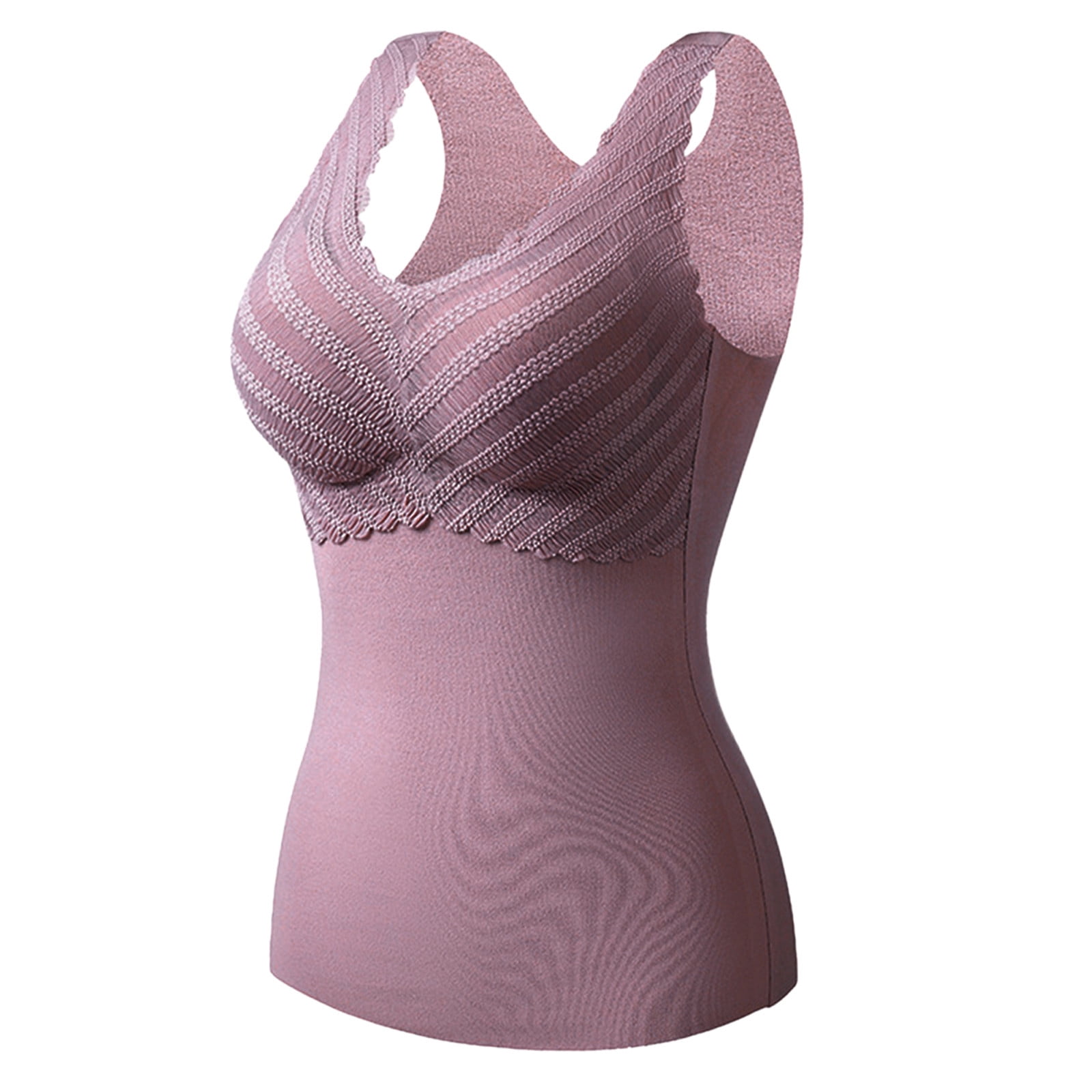 Casual Women Thermal Underwear Cold Weather Slim Fit Sleeveless Shirts ...