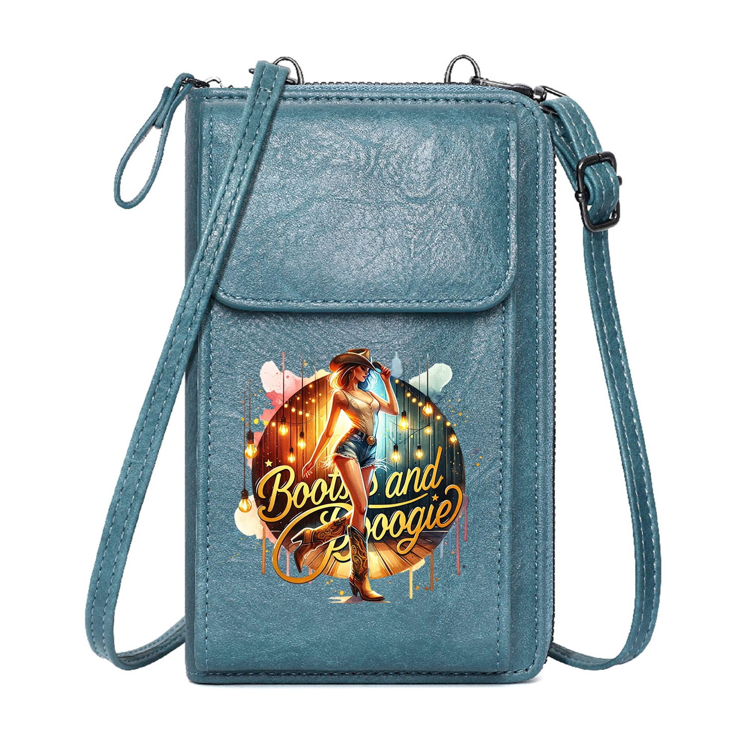 Casual Women Wallet Bag Elegant Pattern Crossbody Phone Bag Soft PU ...