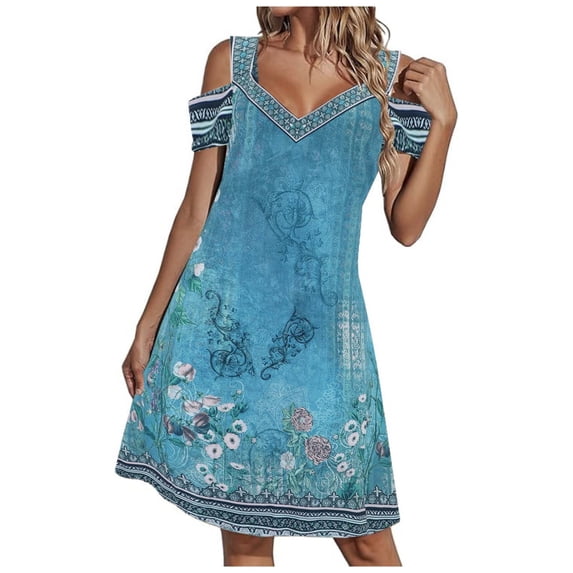 Casual Women’s Dress for Everyday Wear—Elegant Slim Fit V-Neck ...