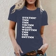 Casual Women's T Shirts Short Sleeve Crew Neck Graphic Print Casual ...