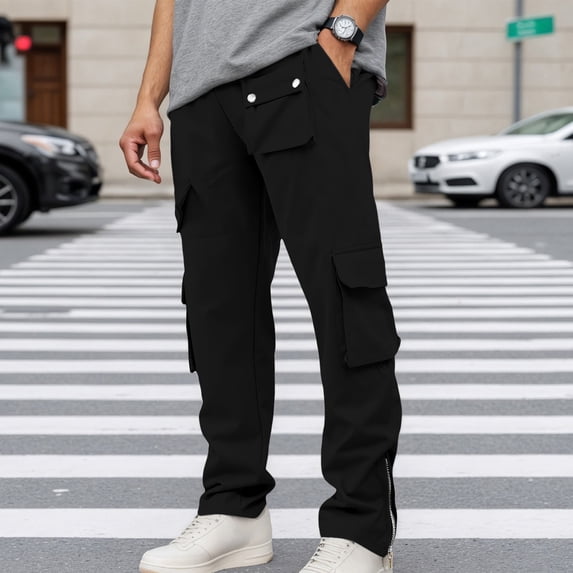 Casual Work Pants with Cargo Pockets for Outdoor Daily Wear ...