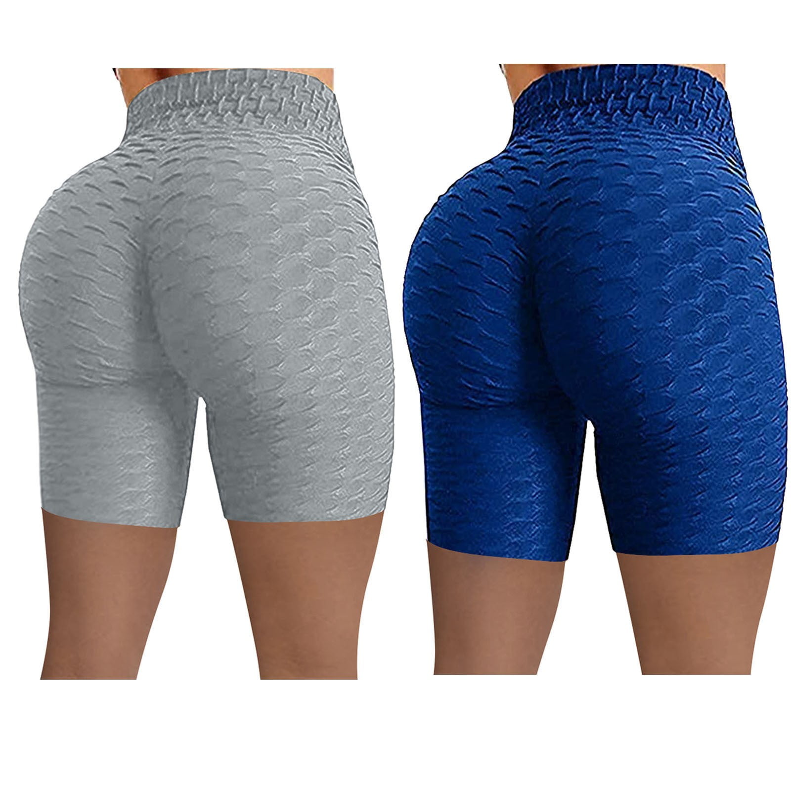 Casual Yoga Pants Women 2pc Shorts Fitness Hip Running High Biker ...