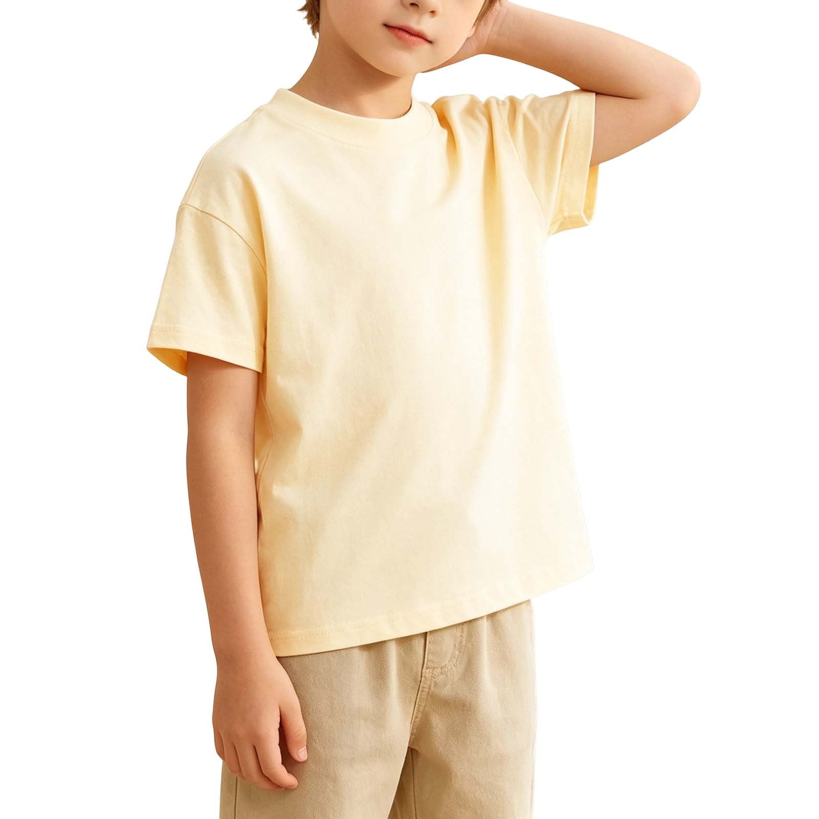 Casual Youth Short Sleeve Tee Boys Lightweight Top Tweens Flexible ...