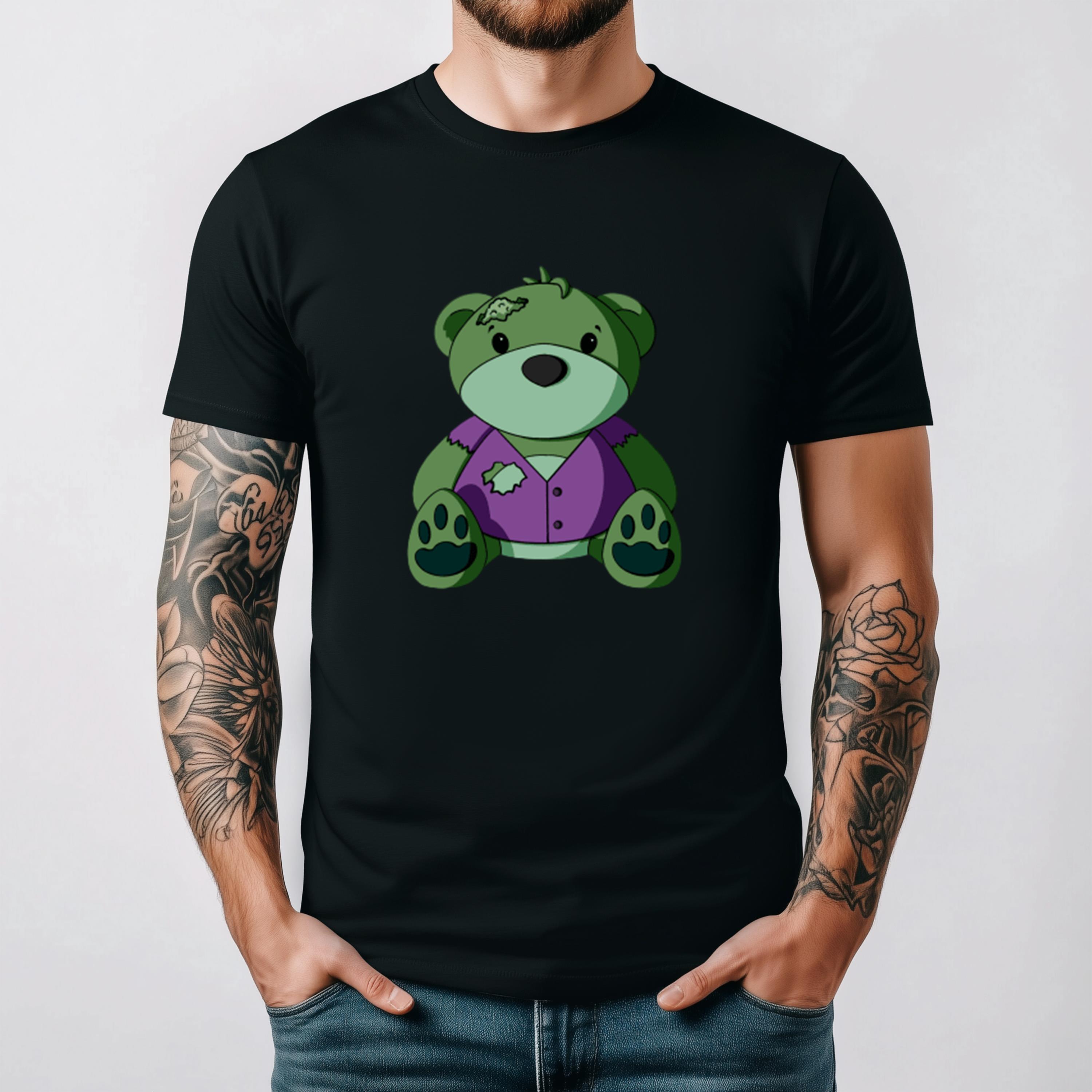 Casual Zombie Teddy Bear Funny Undead Horror Toy Fun Unisex T-Shirt up ...