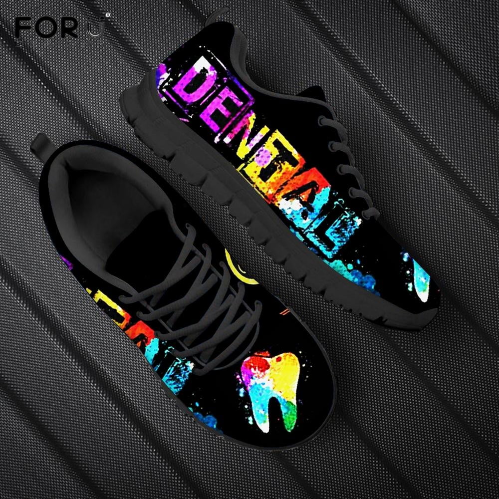 Casual shoes for women 2021 Men Lace Up Flats Sneakers Cute Cartoon ...