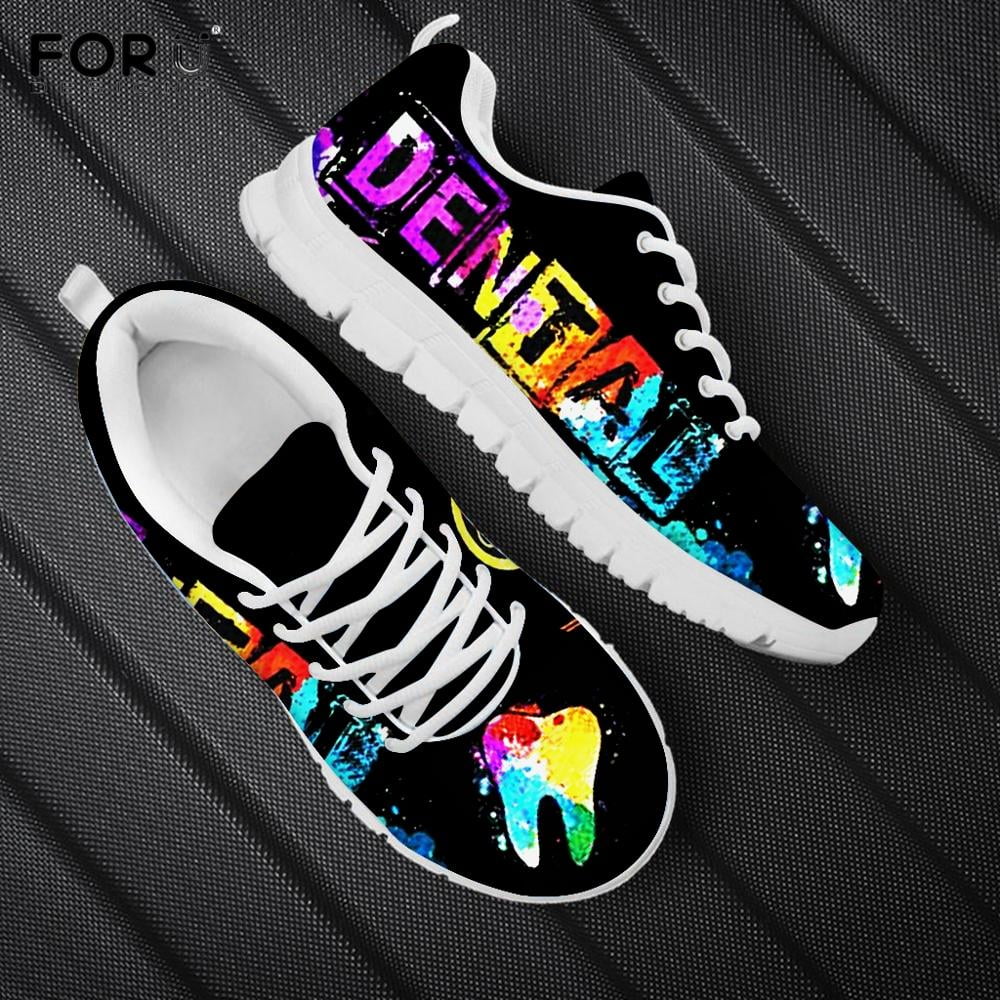 Casual shoes for women 2021 Men Lace Up Flats Sneakers Cute Cartoon ...