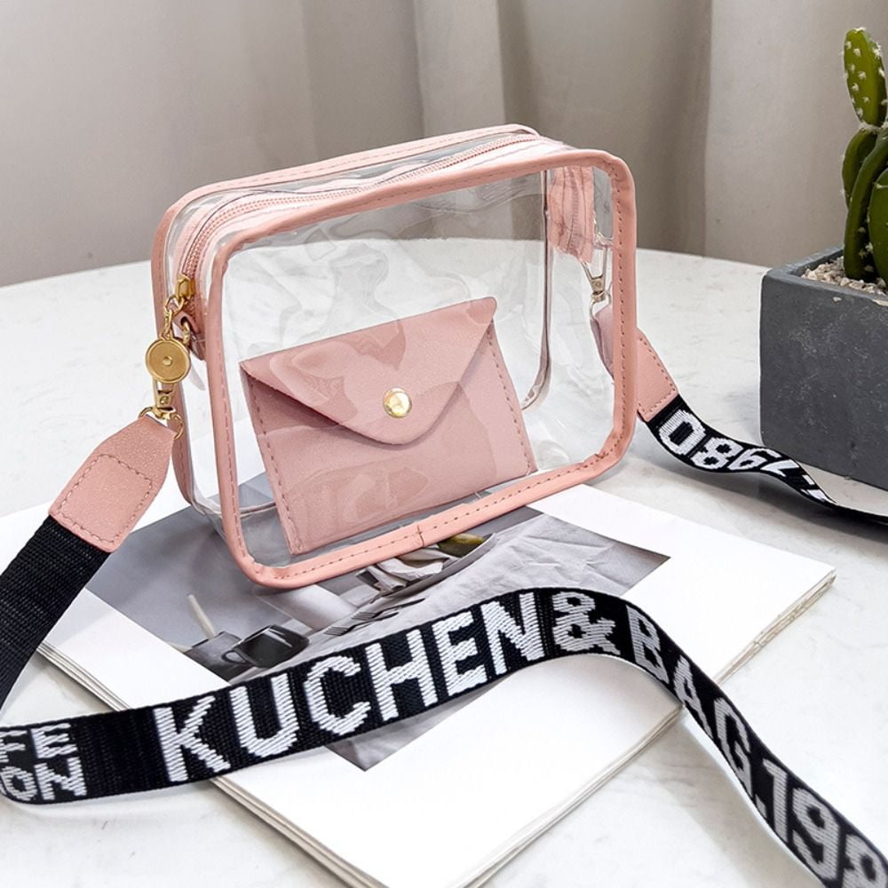 Casual with Small Phone Bags Handbag PVC Crossbody Bags Transparent ...