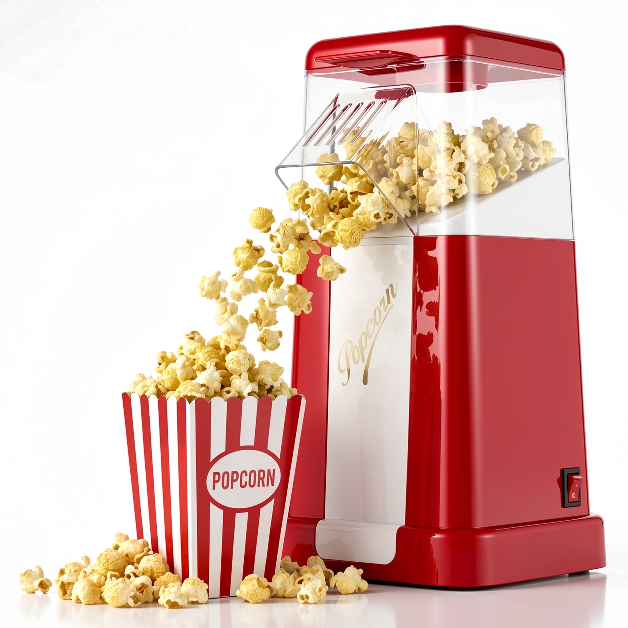 Casualife 1200W Electric Hot Air Popcorn Maker, 8-Cup Oil-Free Popcorn ...