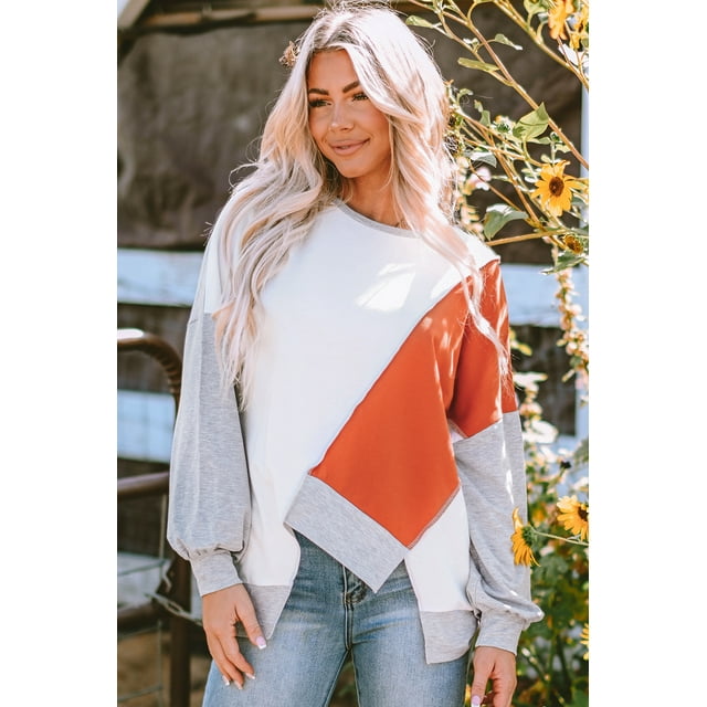 Casuashion Khaki Colorblock Top - Style & Comfort for Everyday ...