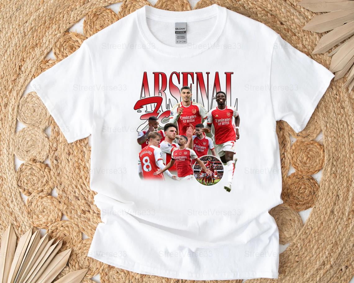 CasuelWéar 1974 Arsenal FC Vintage Bootleg Tee – Classic Football Fan ...