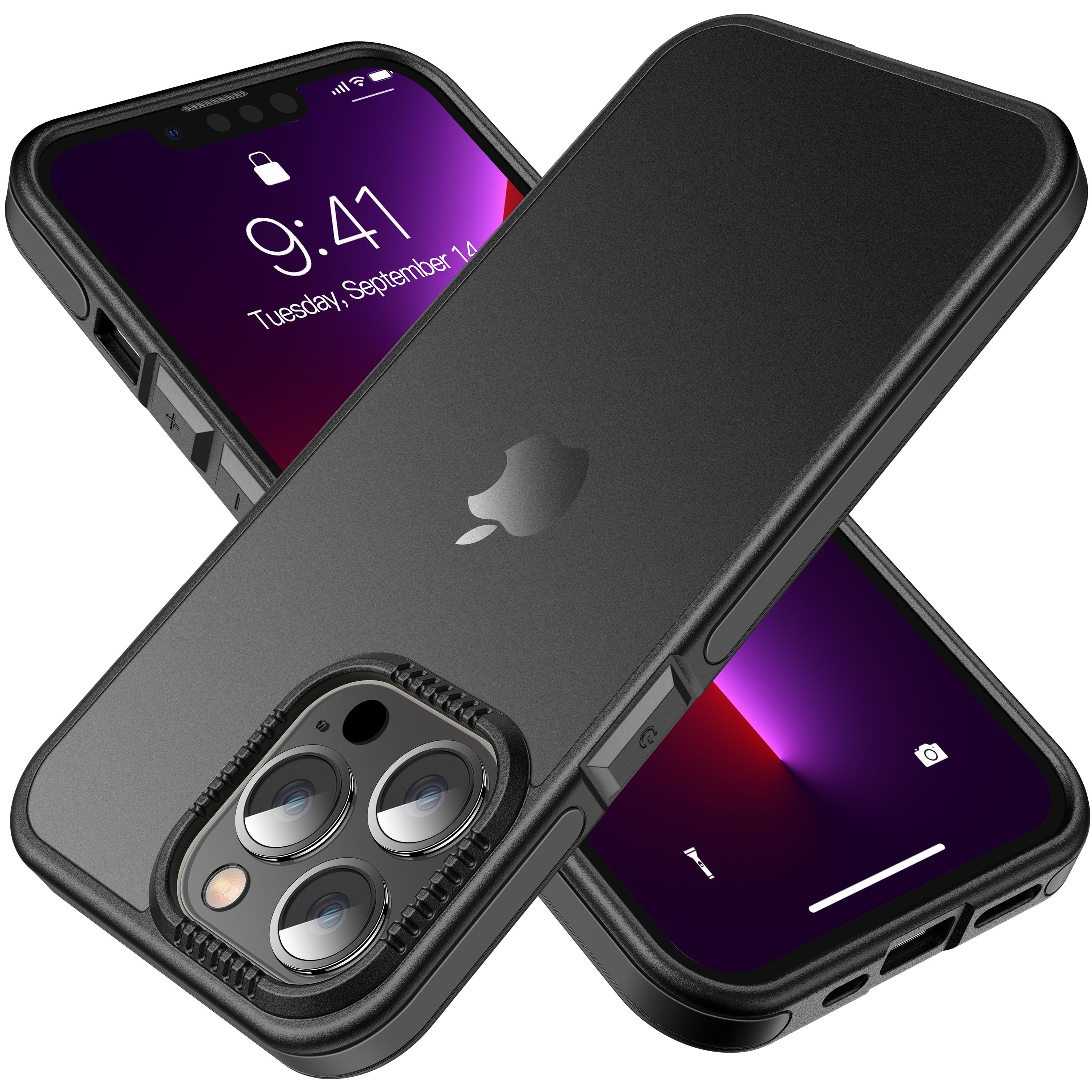 Casus Frosted Matte Silicone Frame Shockproof Case for Apple iPhone 13 ...