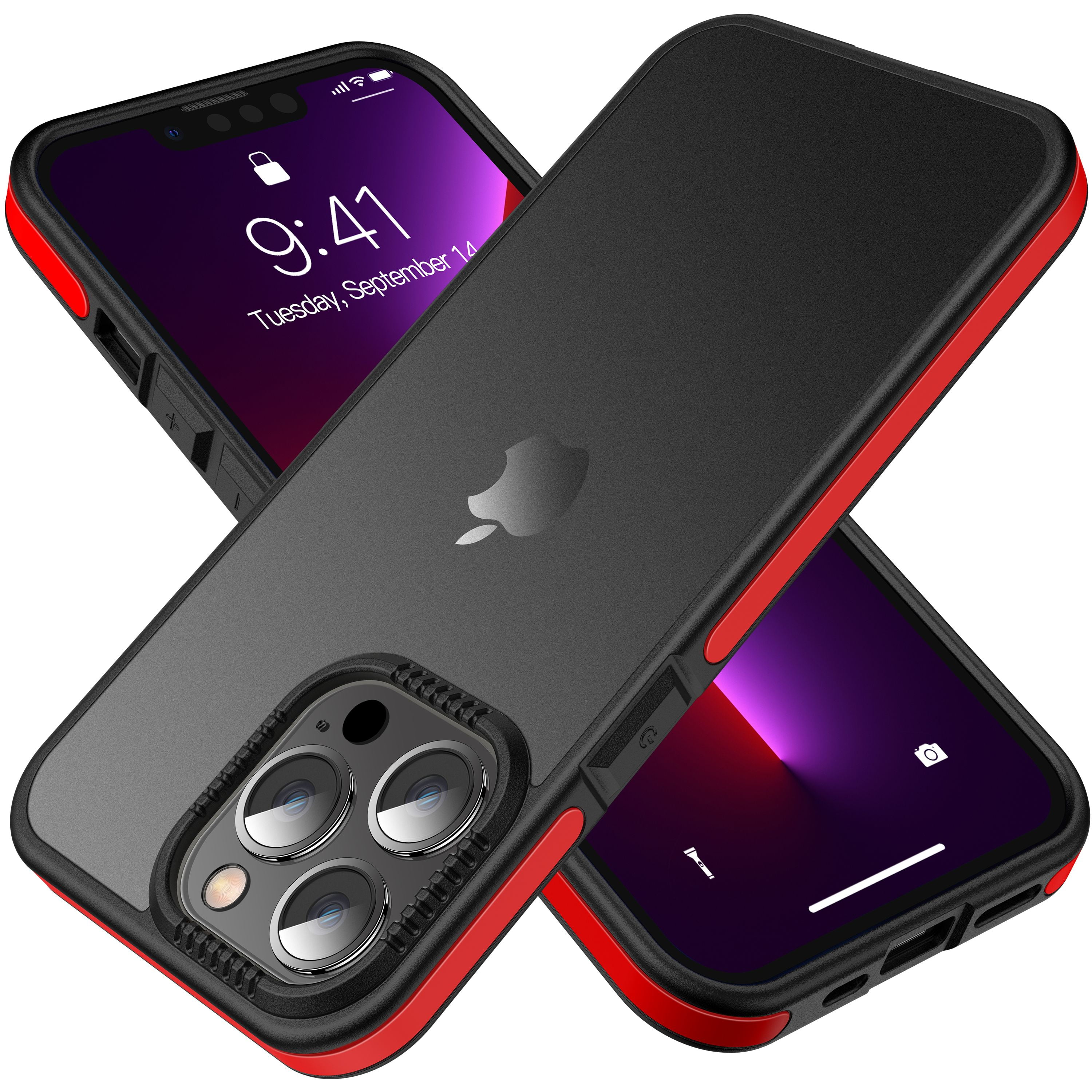 Casus Frosted Matte Silicone Frame Shockproof Case for Apple iPhone 13 ...