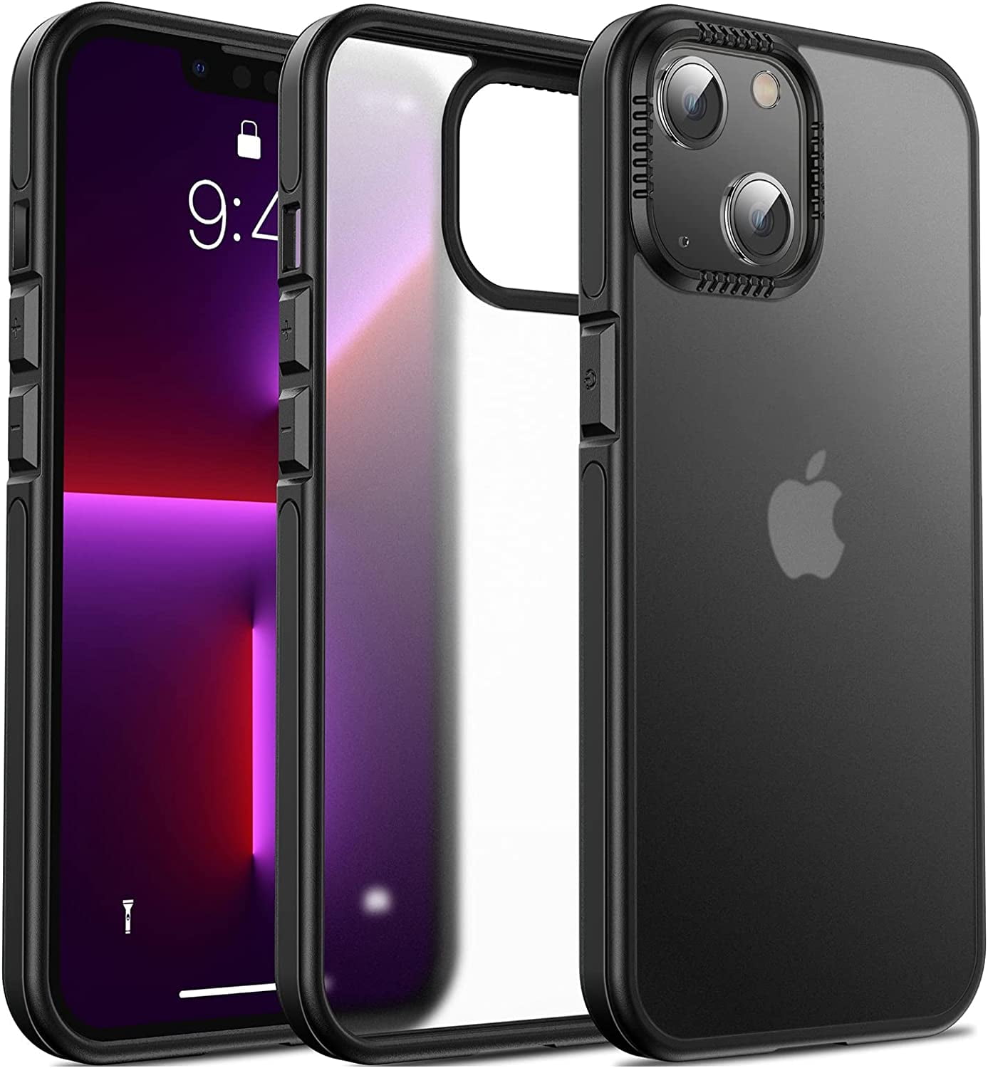 Casus Frosted Matte Silicone Frame Shockproof Case for iPhone 13 ...