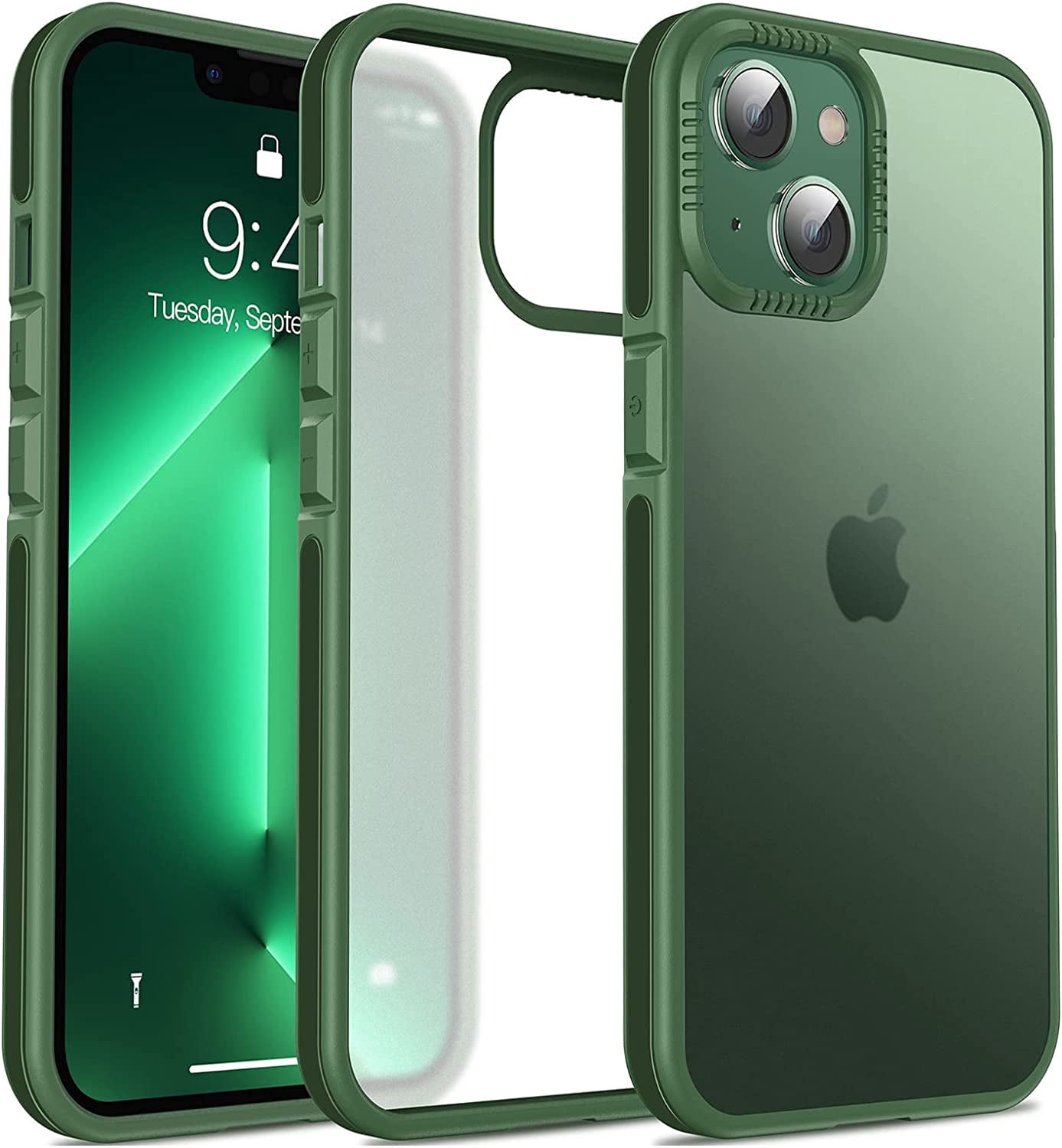 Casus Frosted Matte Silicone Frame Shockproof Case for iPhone 13 ...