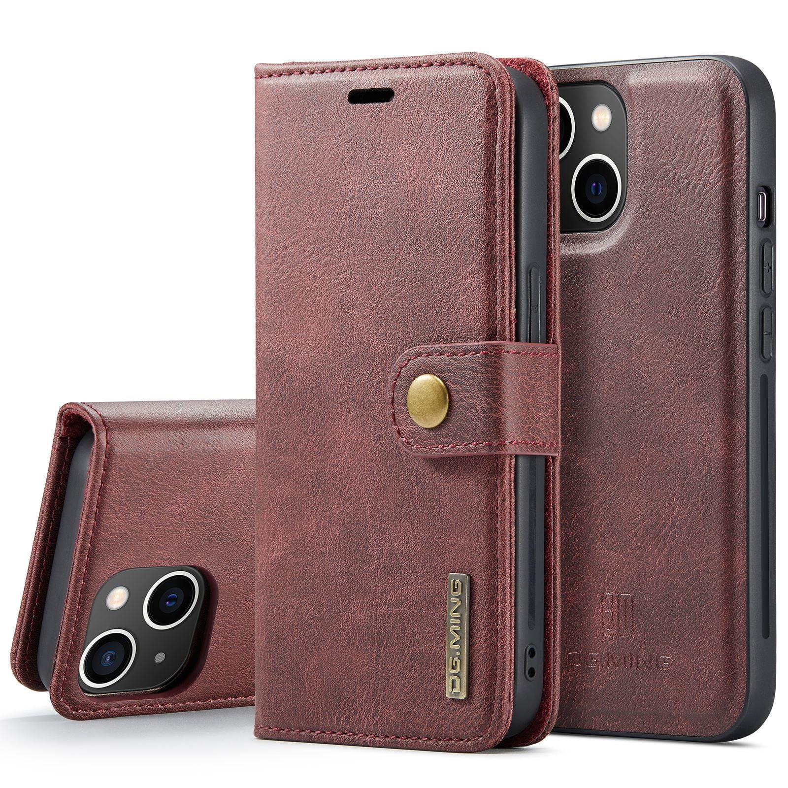 Casus Ming Removable Leather Wallet Phone Cover Card Holder Case for ...