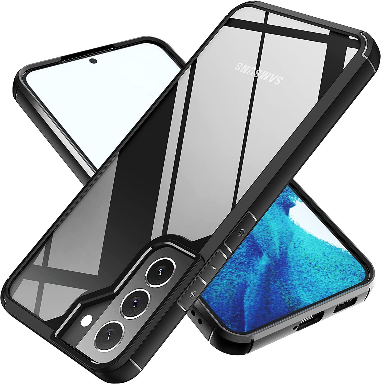 Casus Shockproof Bumper Hard Clear Back Cover Case Compatible for ...