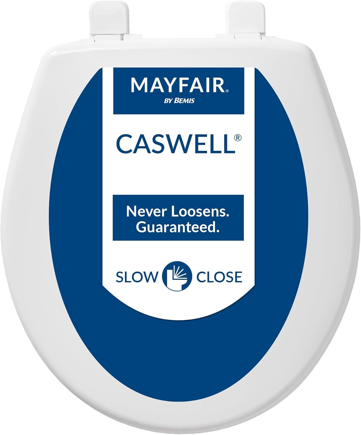 Caswell Modern Slow Close Toilet Seat, Durable Plastic Made in USA ...