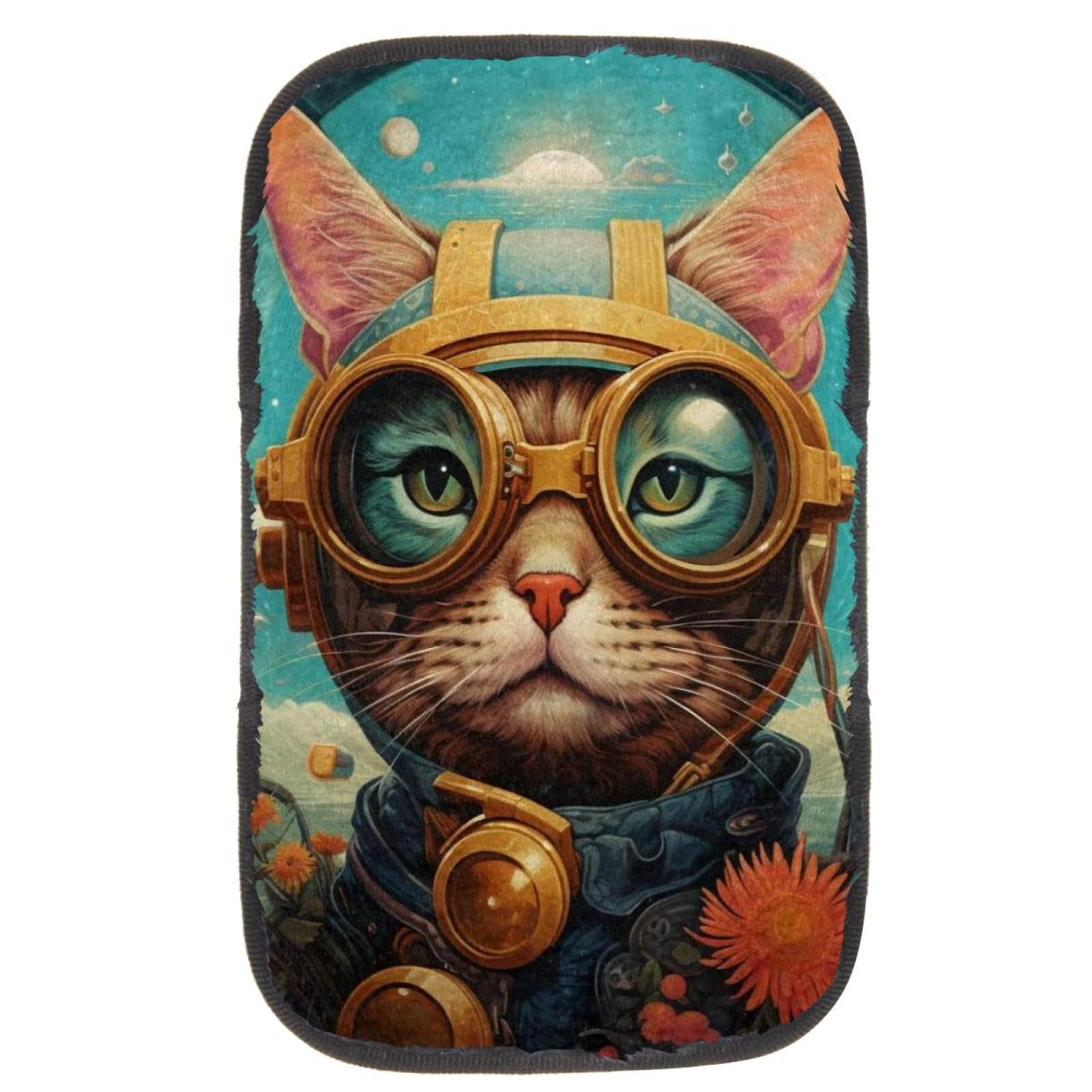 Cat 12.5x8.2 Inch Armrest Cover Car Armrest Pad Soft Comfortable Furry ...