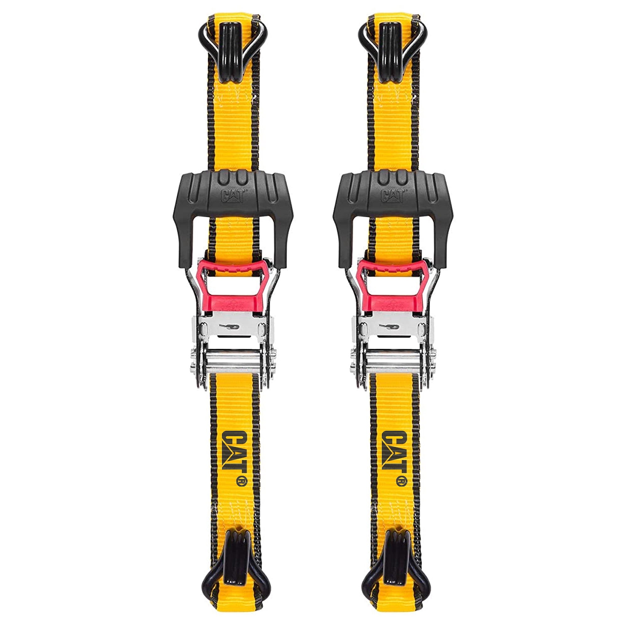 Cat 2 Piece 1-1/2 x 16 Feet Ratchet Tie Down Set with Soft Loops (1500/ ...