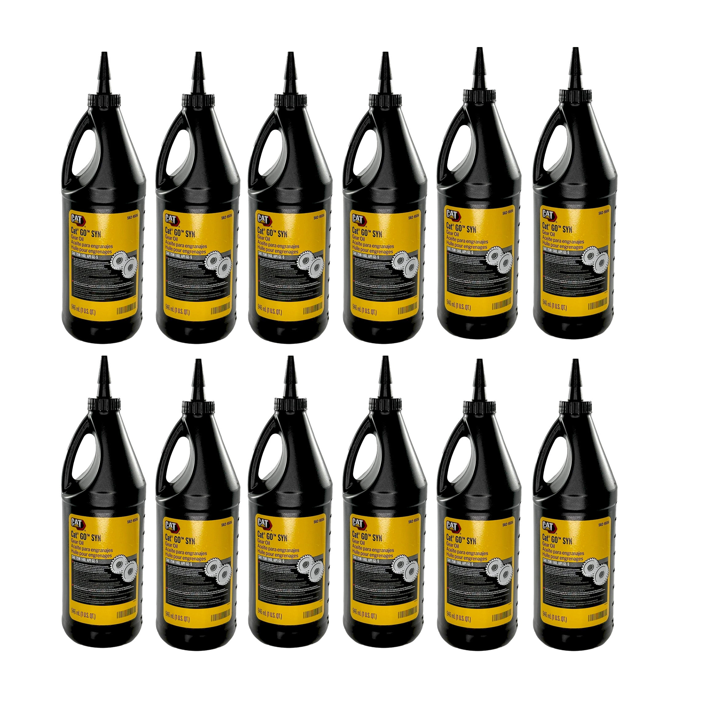 Cat 562-9506 GO Synthetic 75W-140 Gear Oil | 1 qt. Bottles, Case of 12 ...