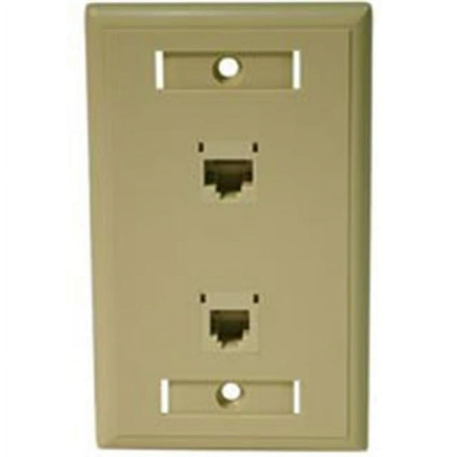 Cat 5E Rj45 With Cat3 Rj12 Configured Wall Plate - Ivory - Walmart.com