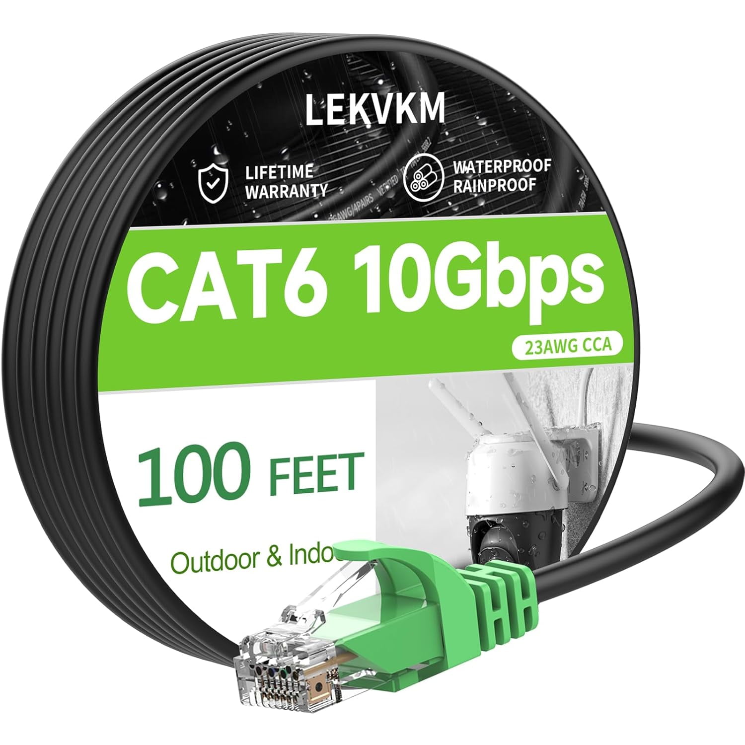 Cat 6 Ethernet Cable 100 ft High Speed 23AWG RJ45 Internet Cable for ...