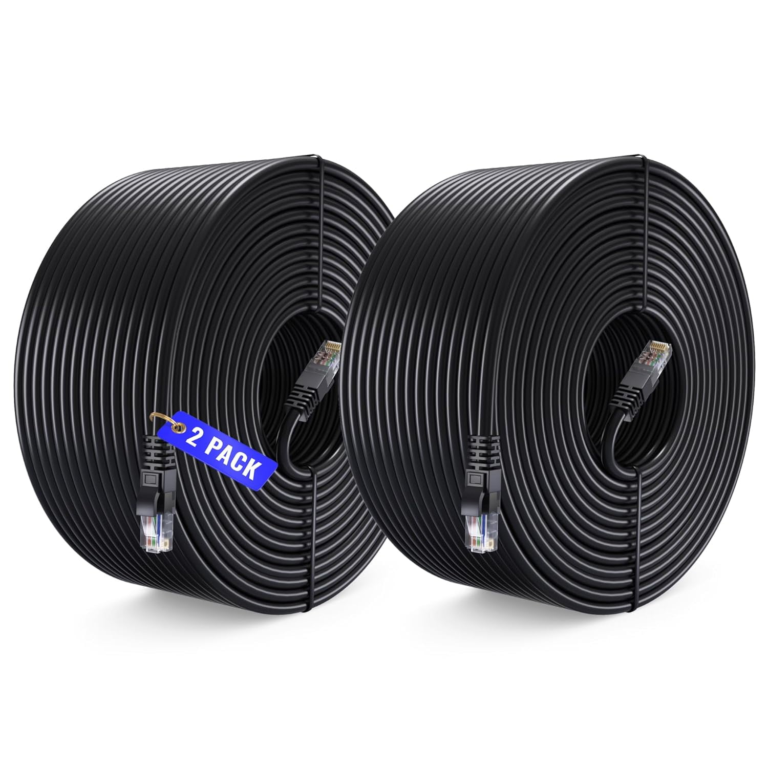 Cat 6 Ethernet Cable 250 Ft (2-Pack) - High-Speed Lan Cable, Internet ...