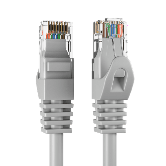 Cat 6 Ethernet Cable 5 Pack Gray 15ft 10Gbps High Speed Performance ...