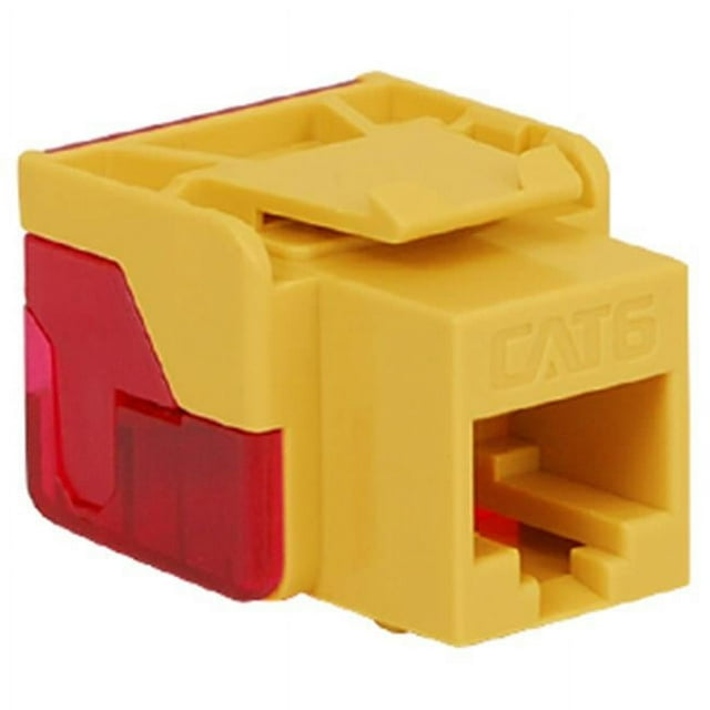 Cat 6 Ez Modular Connector- Yellow - Walmart.com
