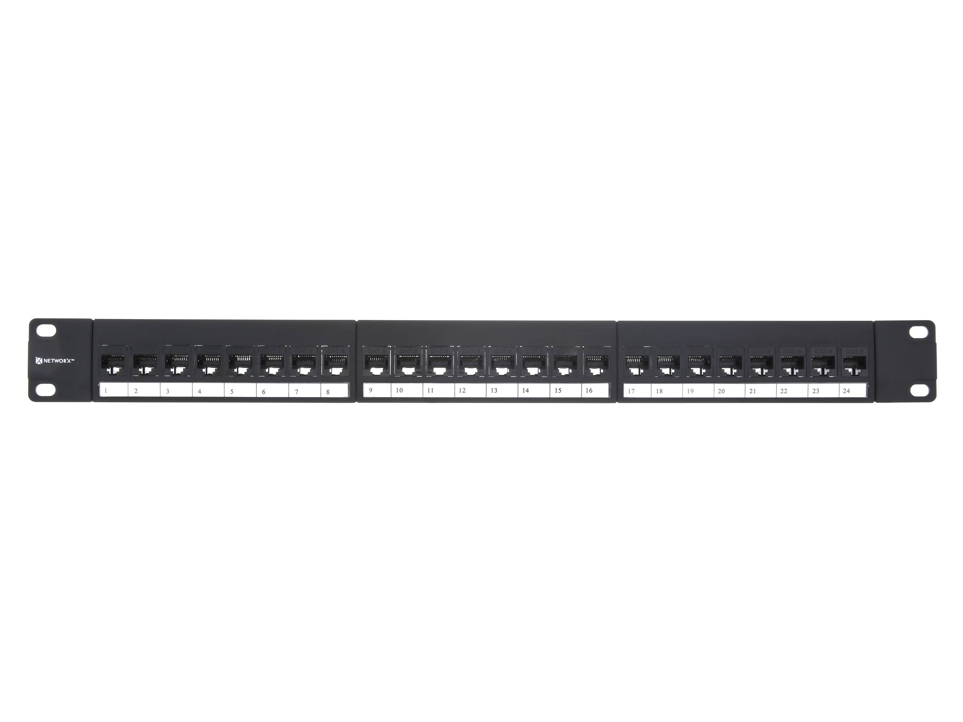 Cat 6 High-Density Feed Through Patch Panel - 24 Port, 1U - Walmart.com