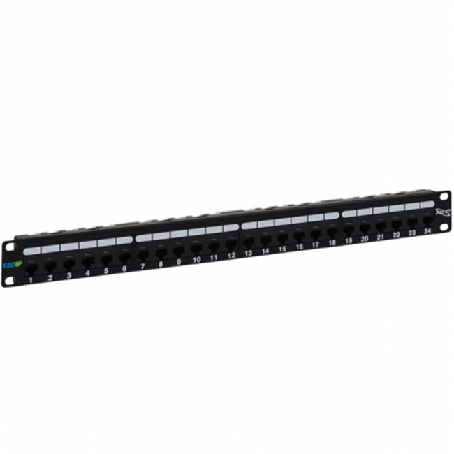 Cat 6A 110-Type 10G Patch Panel - 24-Port - 1 RMS - Walmart.com