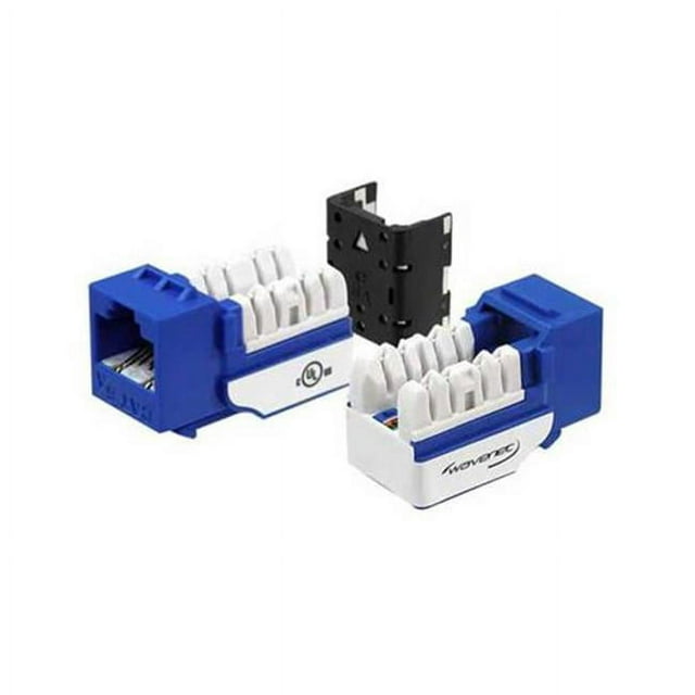 Cat 6A Jack 8 Position & Conductor Feedthrough Module, Blue - Walmart.com