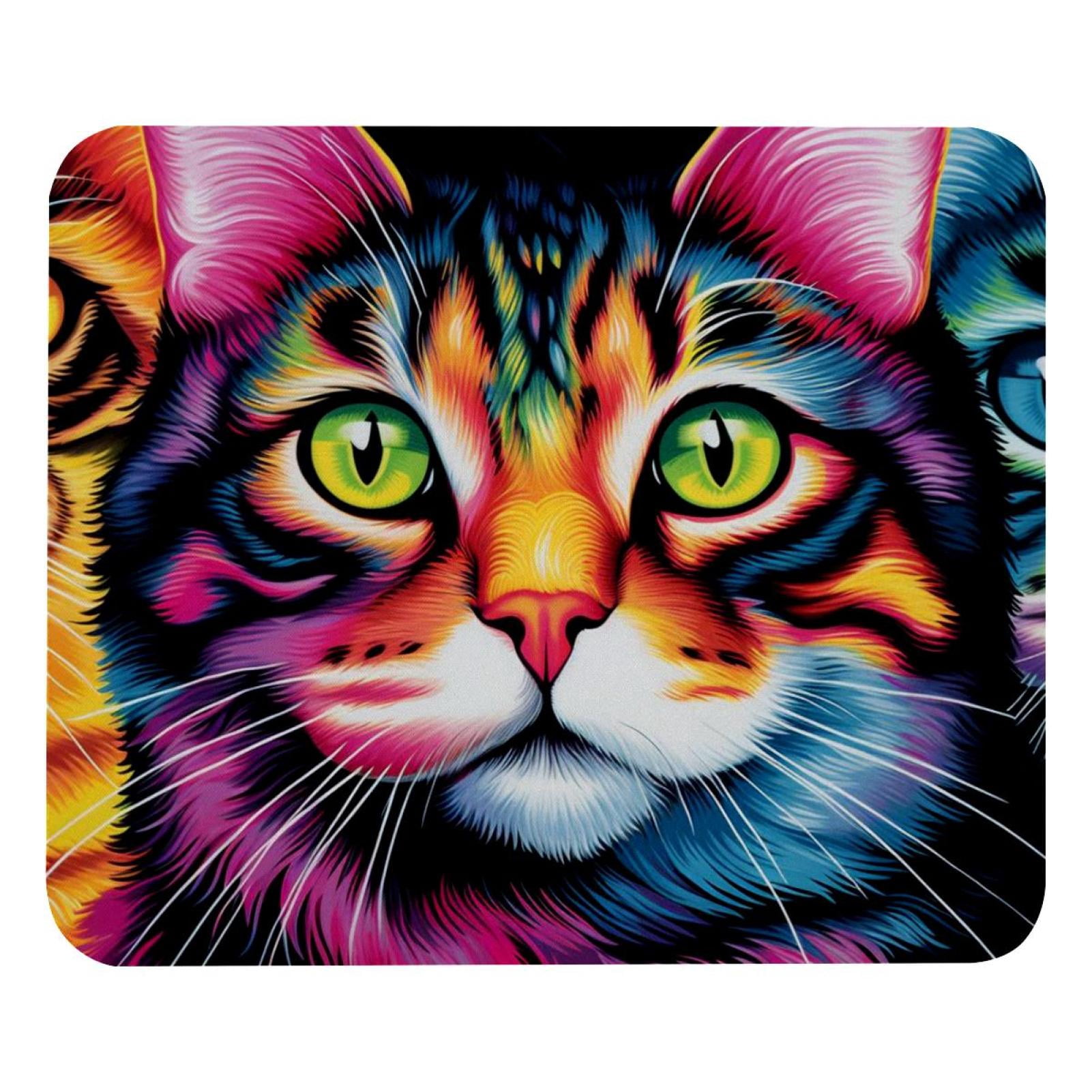 Cat 8.3x9.8 Inch Square Gaming Mouse Pad with Non-Slip Rubber Bottom ...