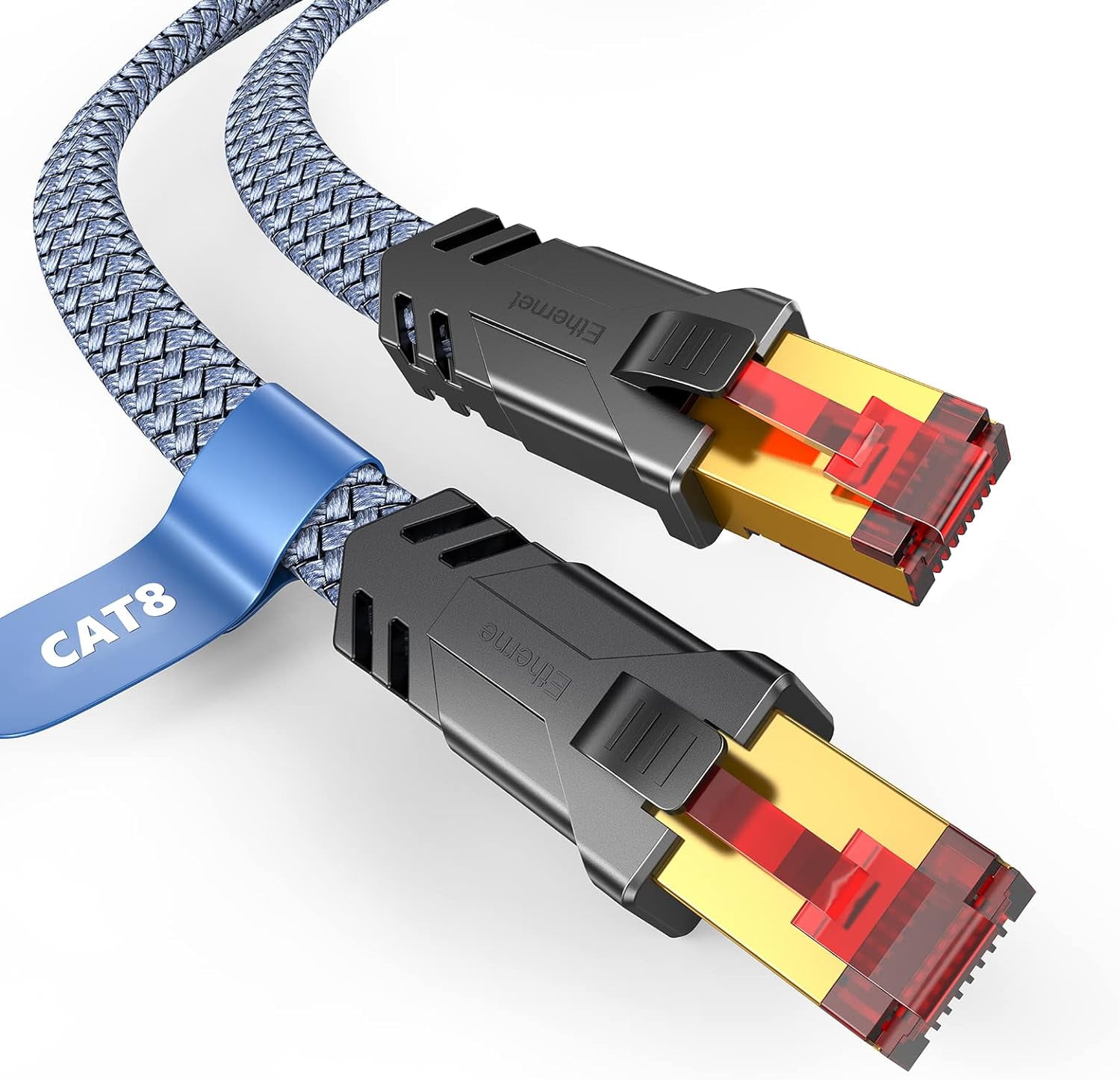 Cat 8 Ethernet Cable 10 Ft, Flat High Speed 10 Ft Ethernet Cable ...