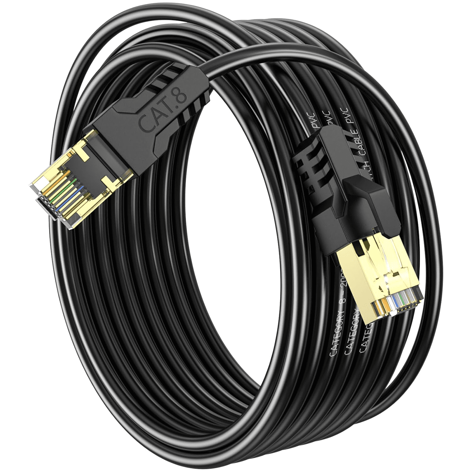 Cat 8 Ethernet Cable 20 FT, Outdoor&Indoor High Speed Heavy Duty ...