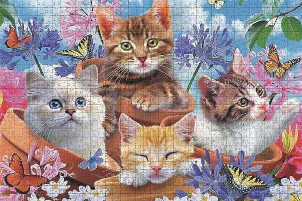 Cat in A Flower Pot Puzzles for Adults 500 Pieces, Animals Jigsaw ...