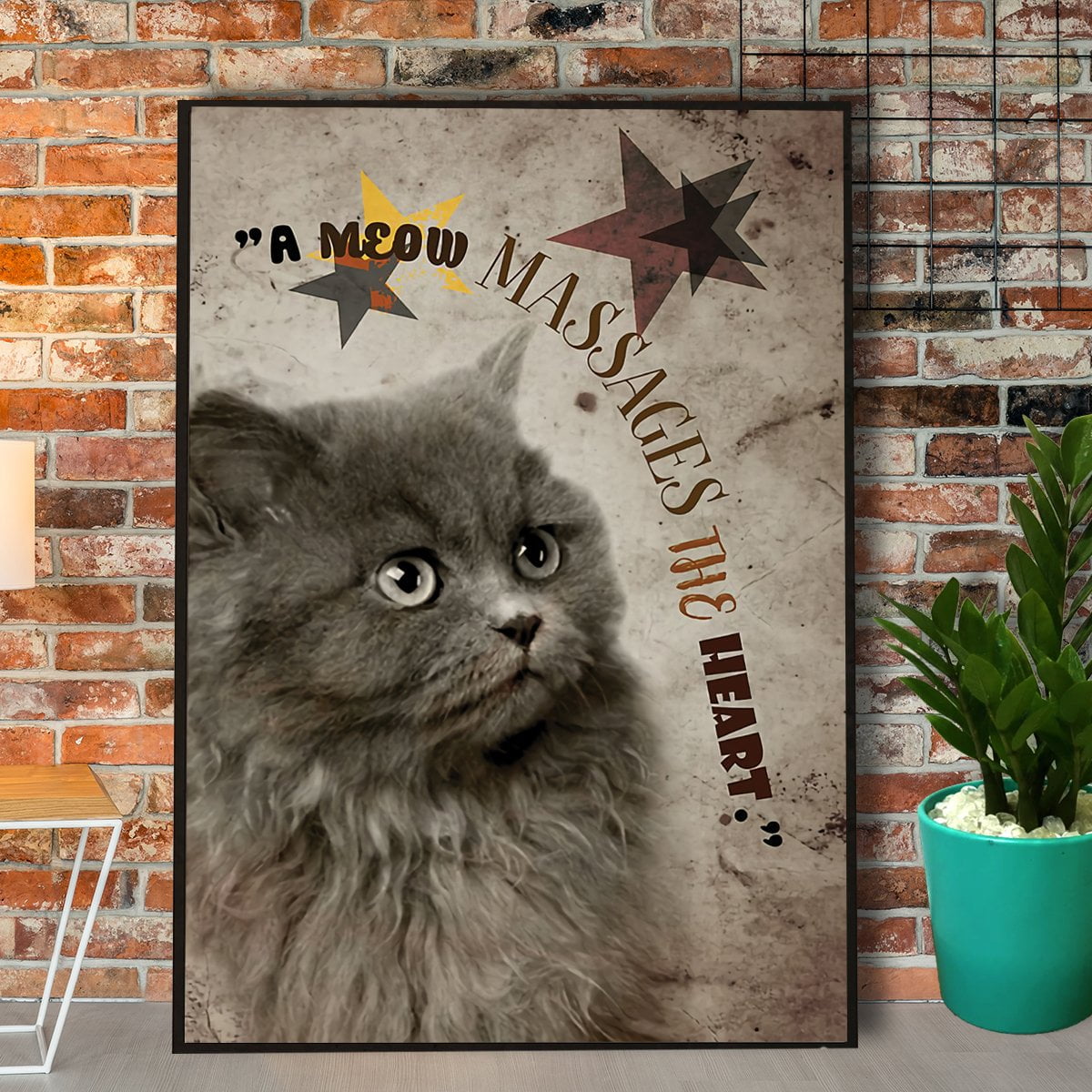 Cat A Meow Massages The Heart Poster No Frame Matte Wall Art Decor 16 x ...