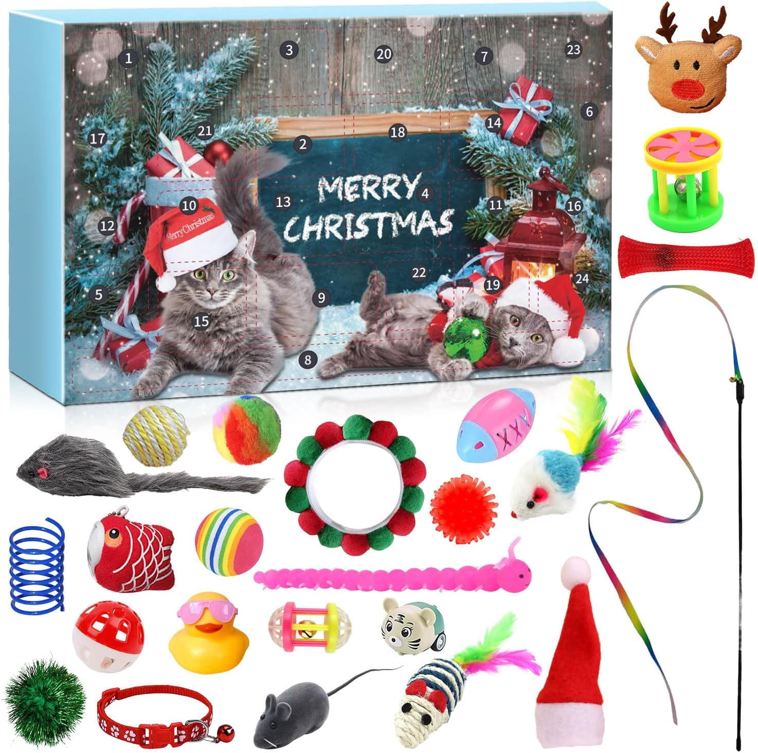 Cat Advent Calendar 2025, 24 Days Christmas Countdown Calendar ...