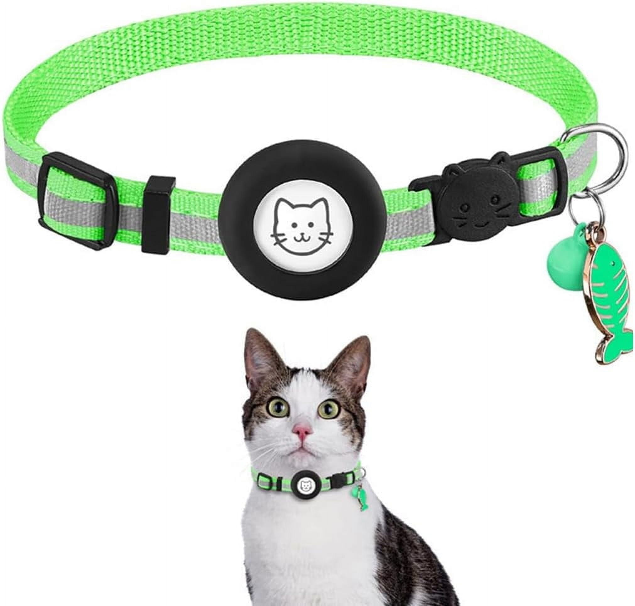 Cat Airtag Collar with Bell, Reflective, Breakaway & Waterproof Puppy ...