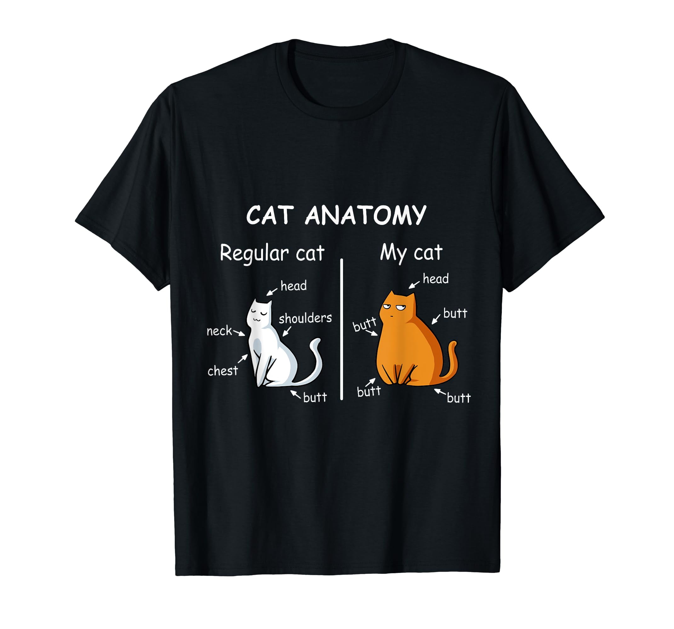 Cat Anatomy Kittlen Lover Funny Science Teacher T-Shirt - Walmart.com
