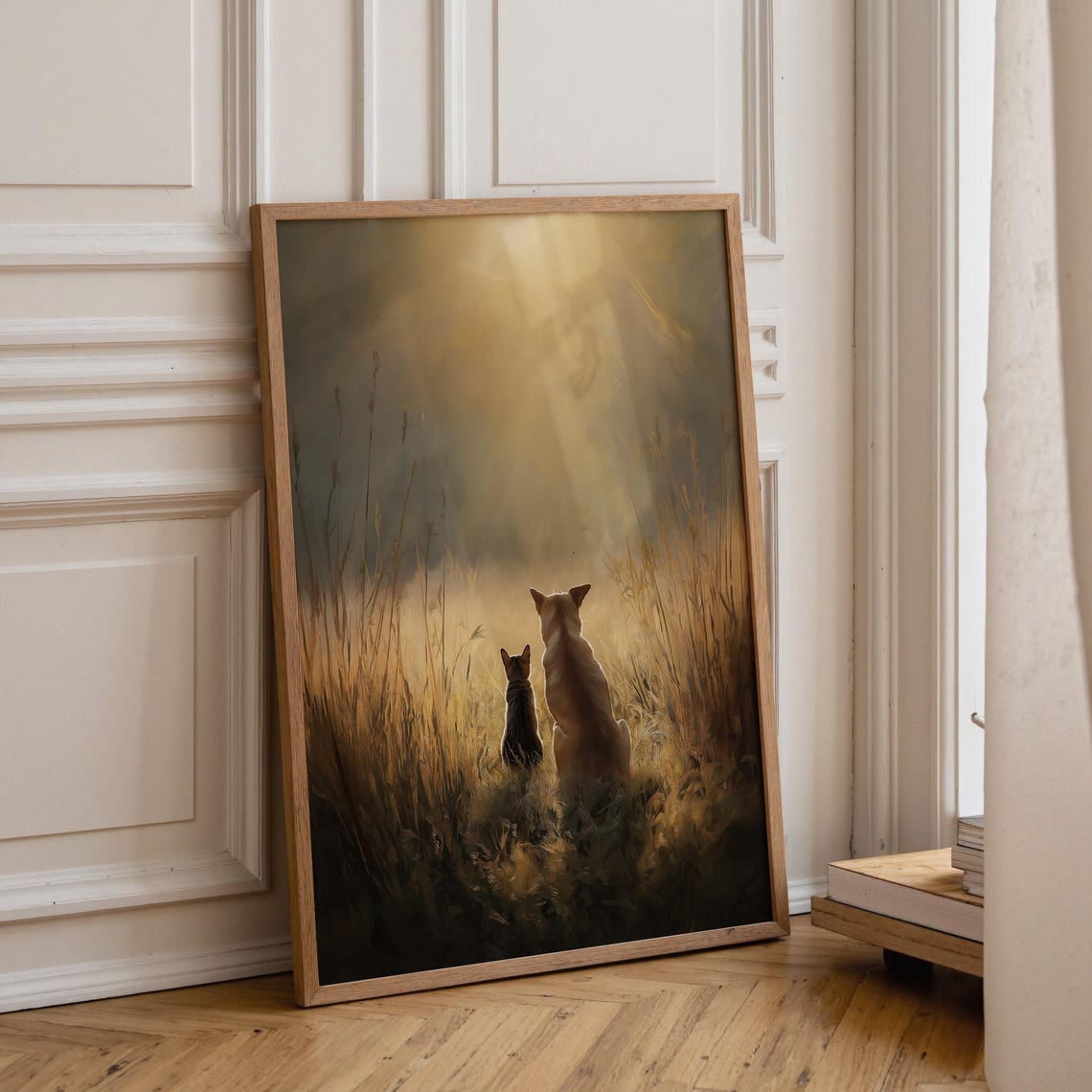 Cat And Dog Sunset Best Friends Wall Art Poster Unframed Paper Print ...
