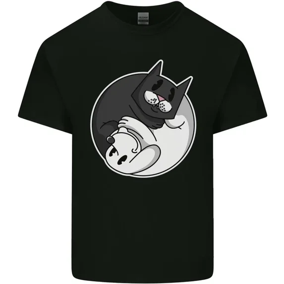 Cat And Dog Yin Yang T-Shirt - Walmart.com