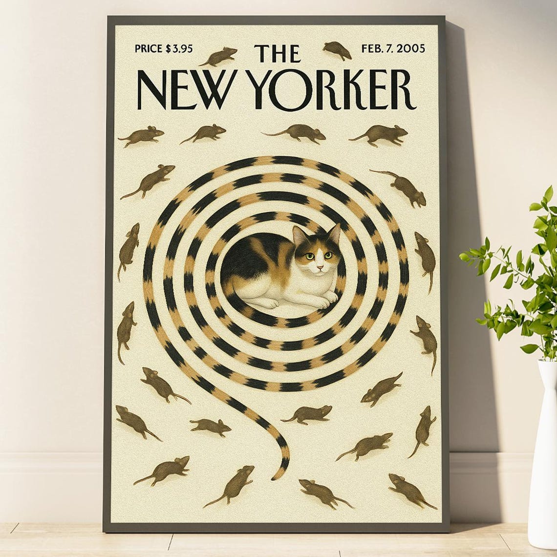 Cat And The Mouse Poster Art Magazine Cover A Playful Art Piece Home ...