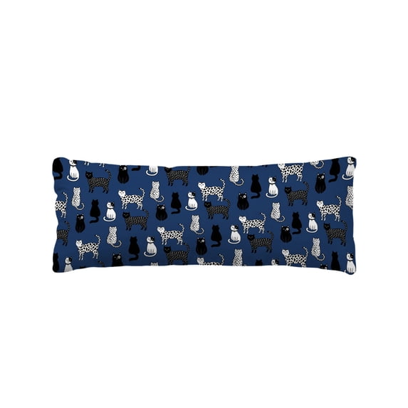Cat Animal Body Pillow Cover 20 x 54 Inch Decorative Pillow Cover Navy ...