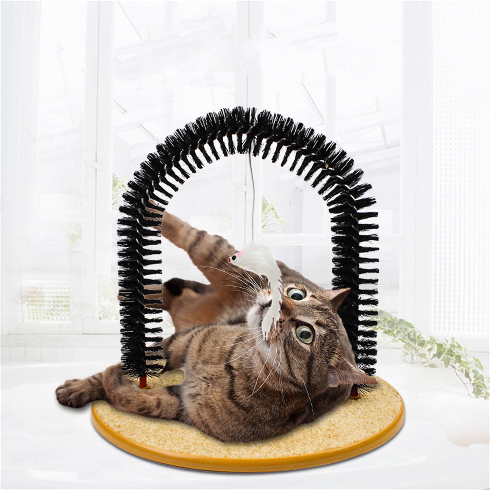 Cat Arch Self Groomer for Indoor Cats Back Scratcher Cat Grooming ...