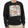 Cat Art Pattern Christmas Holiday Graphic Unisex Sweatshirt Retro ...