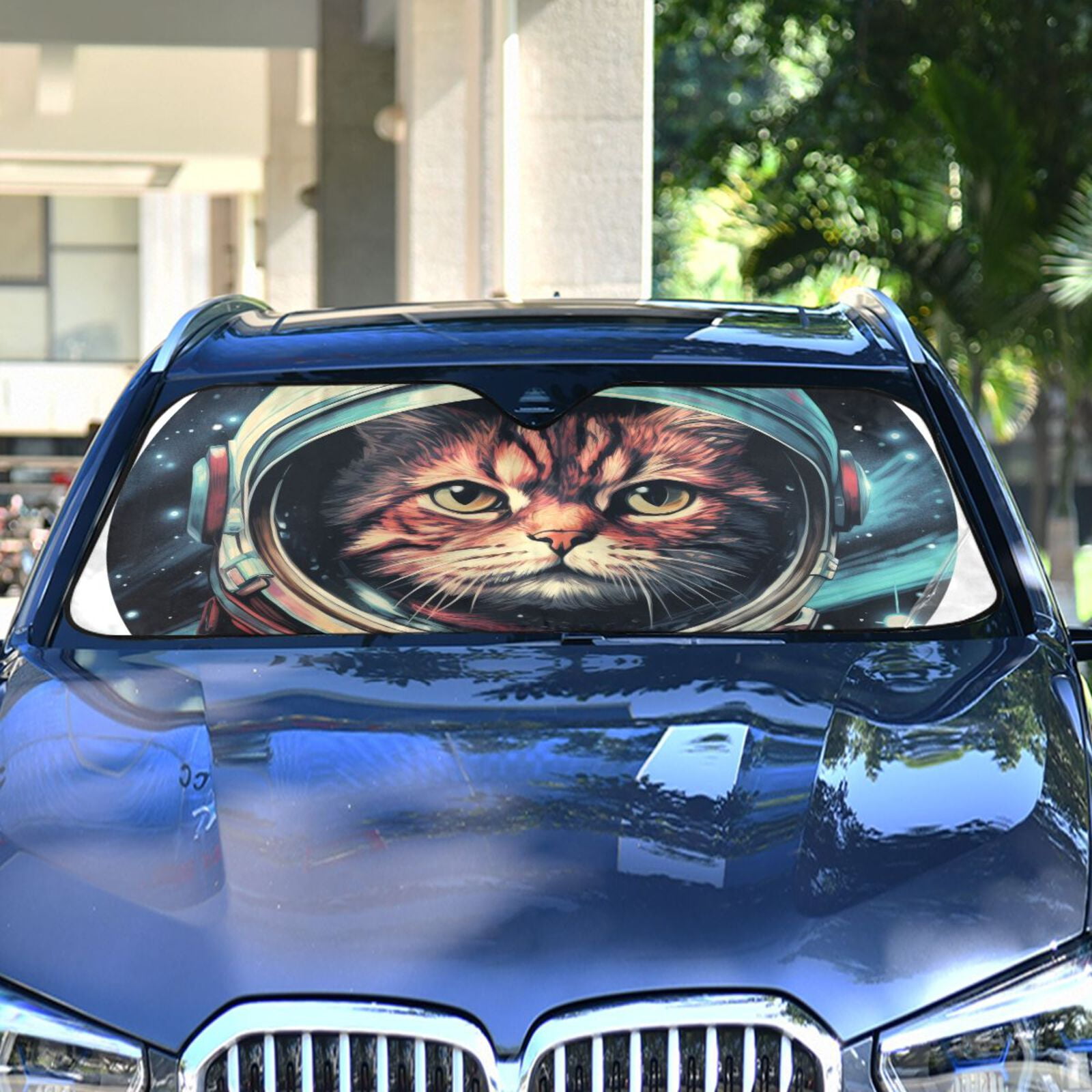 Cat Astronaut Circle Automotive Front Car Windshield Sun Shade ...