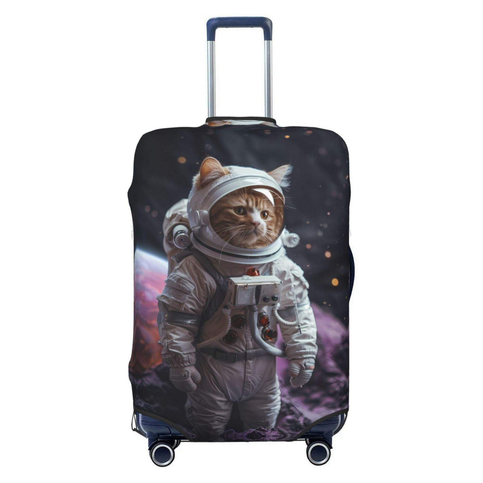 Cat Astronaut In Space Luggage Cover, Elastic Suitcase Cover Travel ...